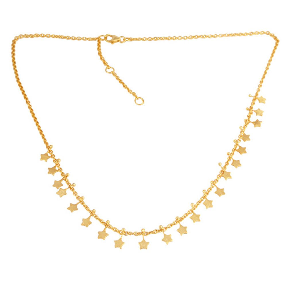 Shop Sterling Silver Star Gold Finish Necklace for Women | Gehna