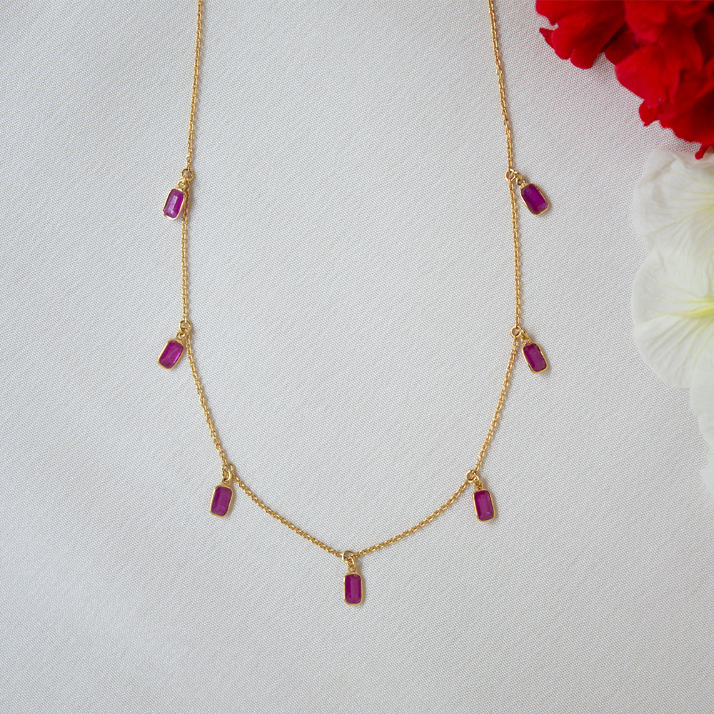 Shop Elegant Ruby 18K Gold Chain for Women | Gehna